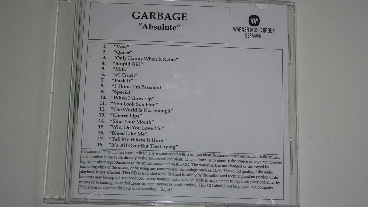 Absolute Garbage | Compilations | Garbage Discography